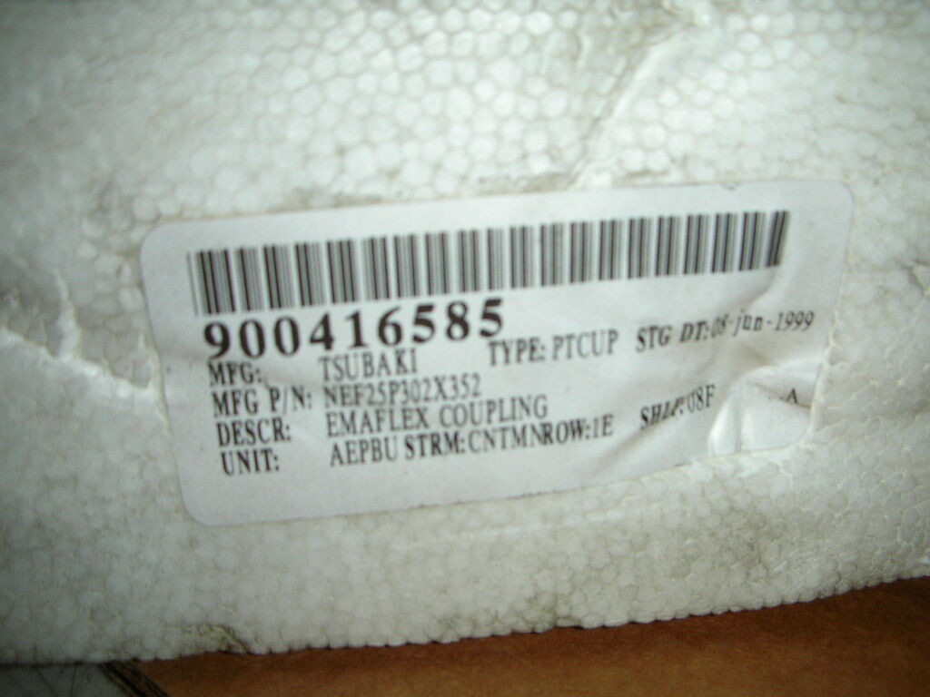 TSUBAKI TSUBAKIMOTO EMERSON NEF25 P302x352 EMER-FLEX COUPLING NOS!! | eBay