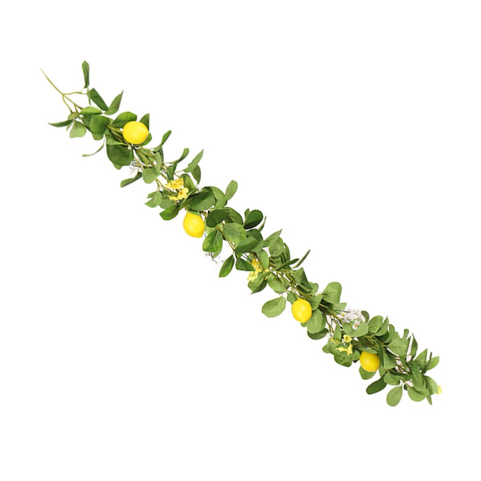 artificial Front Door Garland Artificial Lemon Rattan Decor Hanging ...