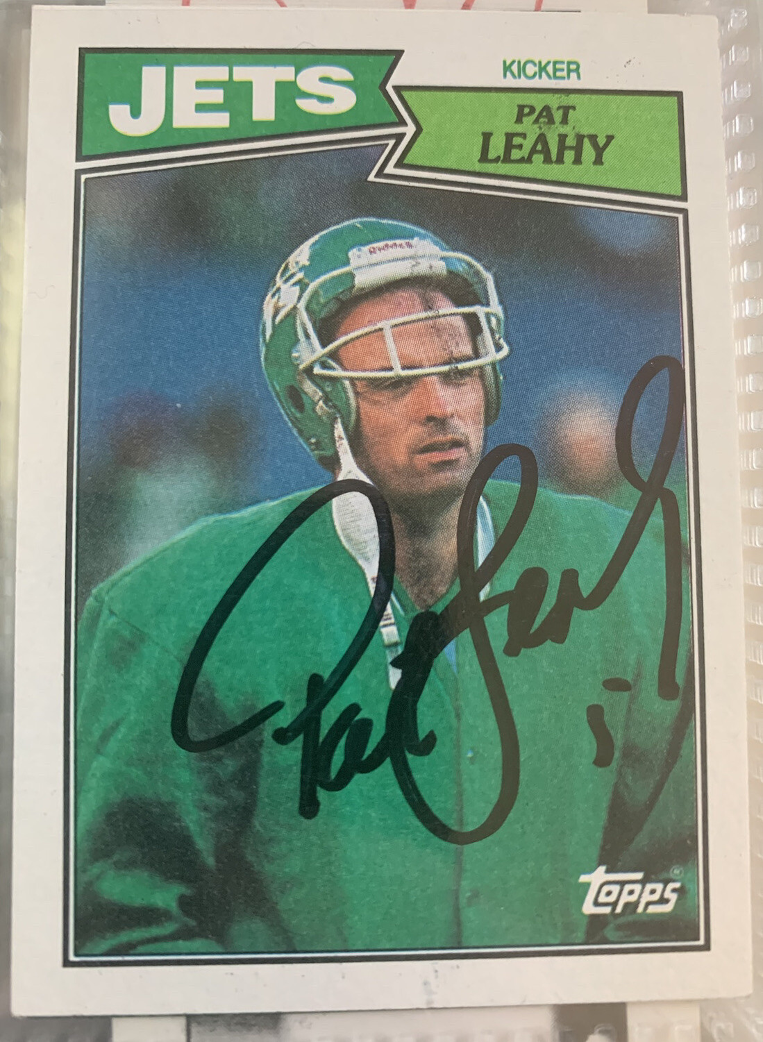Pat Leahy autographed Topps football card | eBay