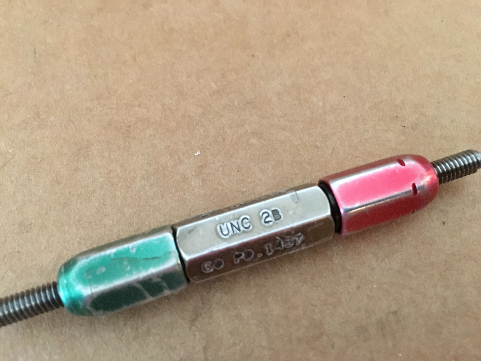 ALAMEDA 8 .164-32 UNC 2B THREAD SET PLUG GAGE GO HI P.D.'S = .1437 ...