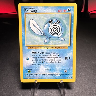 Pokémon TCG Poliwag Base Set 59/102 Regular Unlimited Common NM! | eBay
