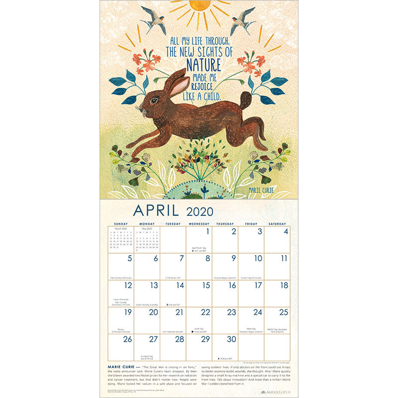 2020 Women Who Rock Our World , 12" x 12", Wall Calendar, Rachel Grant ...