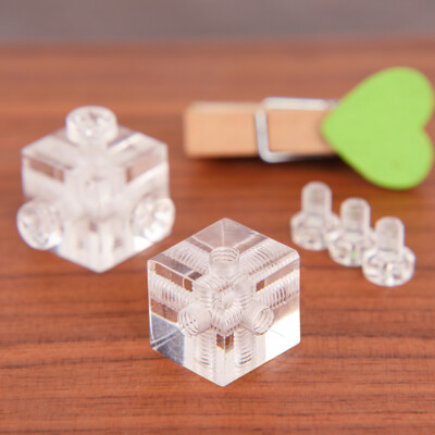400PCS Clear Acrylic Cubes Block Right Angle Corner Braces Joint ...