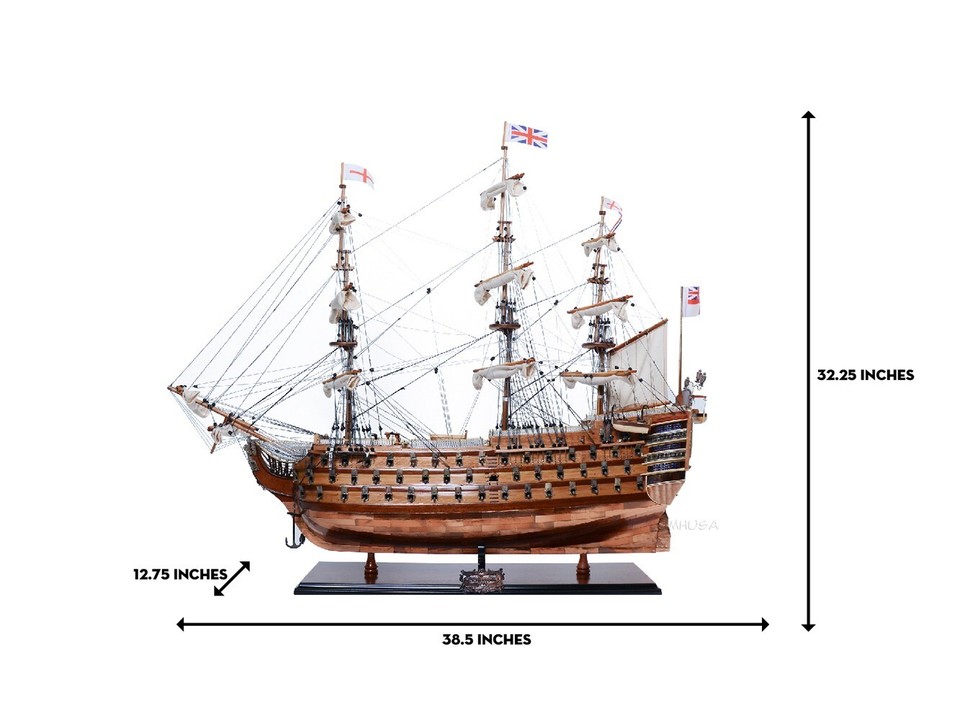 HMS VICTORY COPPER BOTTOM | Handcrafted Ship Model W/ brass Canos ...