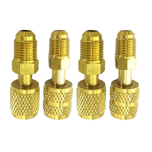 4Pcs 5/16 SAE 1/4 SAE Fit For R410 R22 Gauge Hose Vacuum Pump AC ...