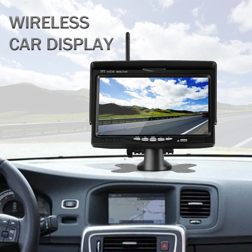 Wireless Backup Rear View Camera System Car 7" Monitor Night Vision For ...