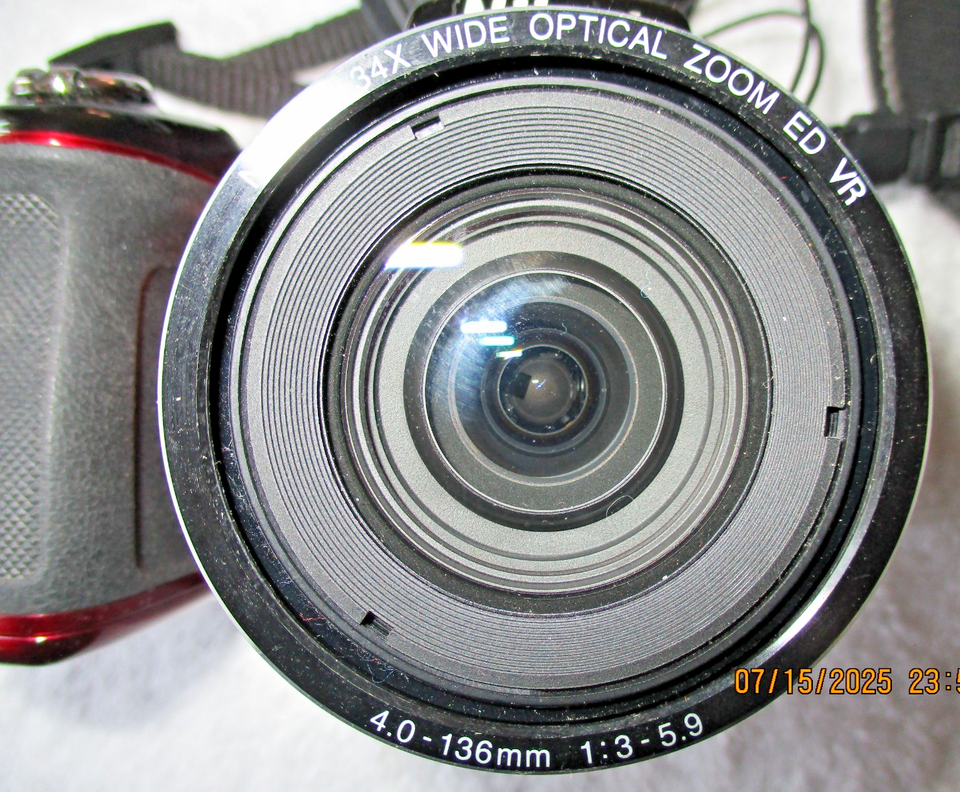 NIKON coolpix L830 34X, WIDE OPTICAL ZOOM ED VR DIGITAL 4.0-136, CAMERA ...