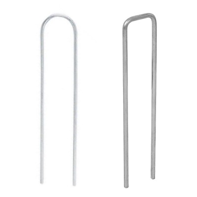 METAL GROUND GARDEN WEED MEMBRANE PINS FABRIC HOOKS PEGS STAPLES U PINS ...