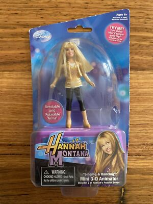 Hannah Montana Disney Bendable Figure Box 2008 Miley Cyrus Rare ...