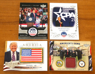 Lot of 4 Donald Trump Decision 2020 Cards American Flag Game Used ...