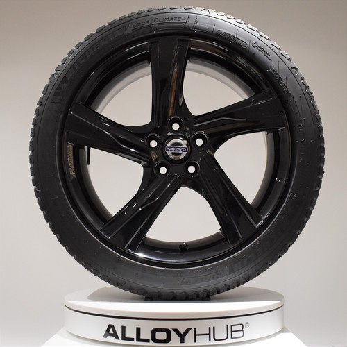 SET GENUINE VOLVO V60 S60 R-DESIGN IXION 18" GLOSS BLACK ALLOY WHEELS ...