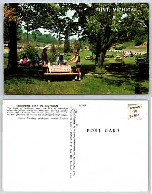 Michigan ROADSIDE PARK PICNIC TABLE Postcard g542 | eBay