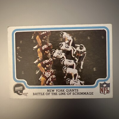 1979 TOPPS NFL FOOTBALL NEW YORK GIANTS BATTLE OF THE LINE OF SCRIMMAGE ...