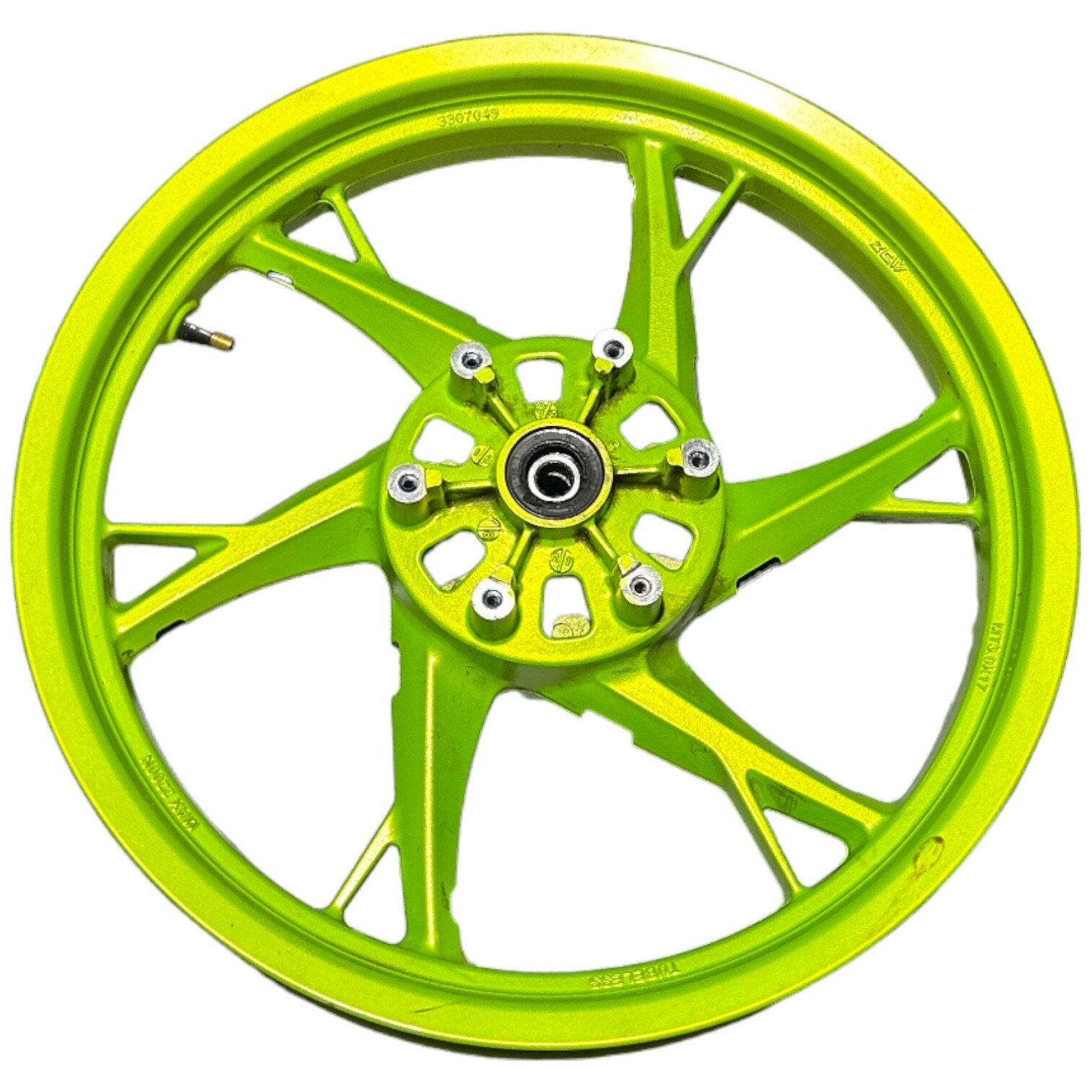 Keeway RKF 125 RKF125 2019-23 rear wheel green, straight good condition ...