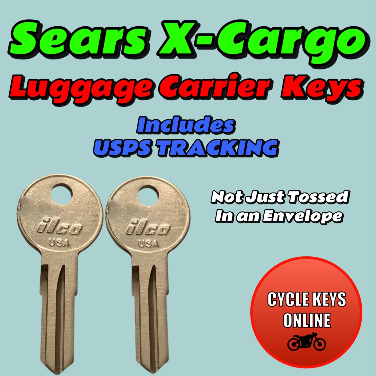 2 Sears X-cargo Rooftop Luggage carrier keys cut to code key codes 2802 ...