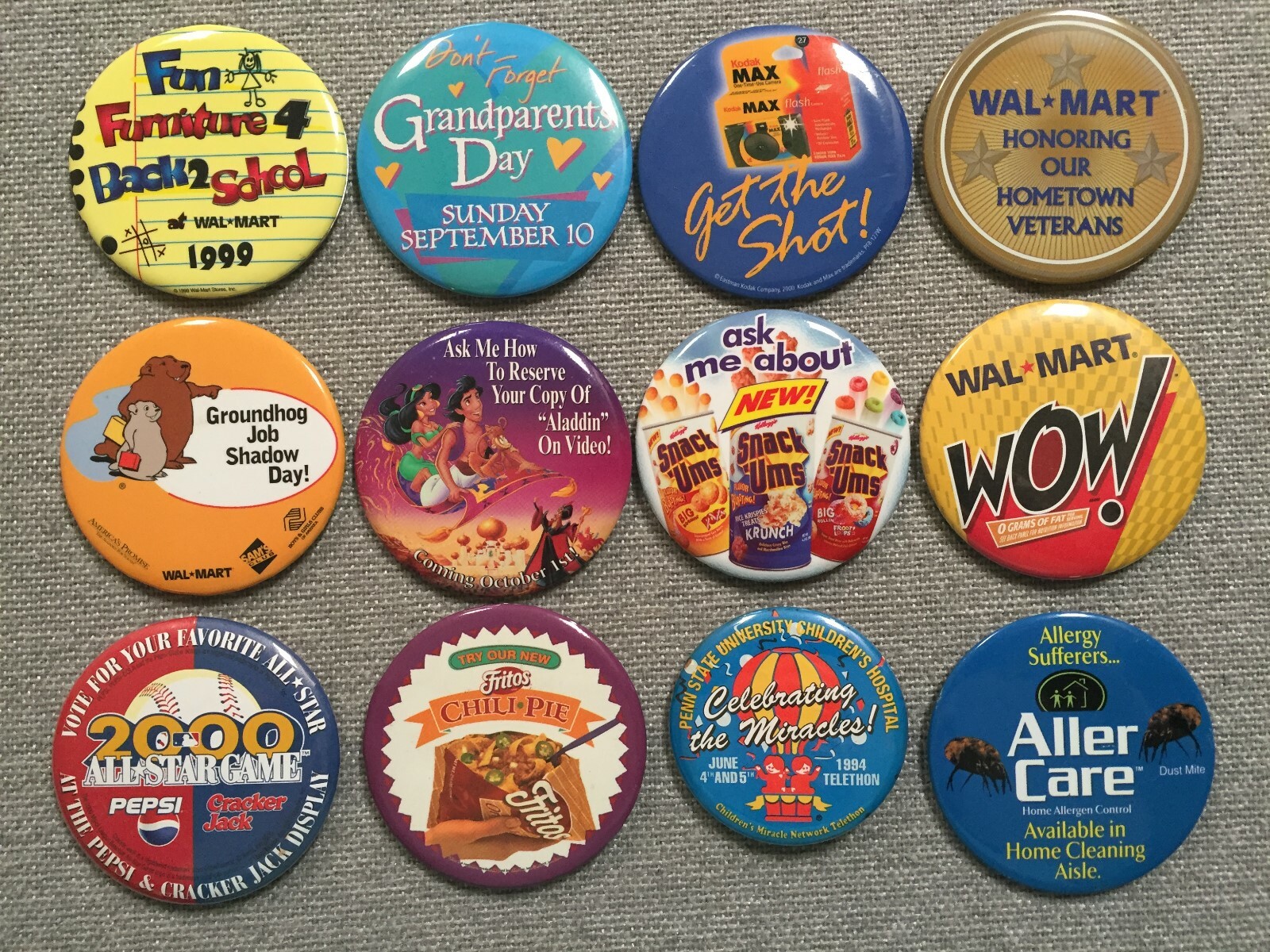 Lot of (12) Vintage Wal-Mart Advertising Pinback Buttons Lot 1 | eBay