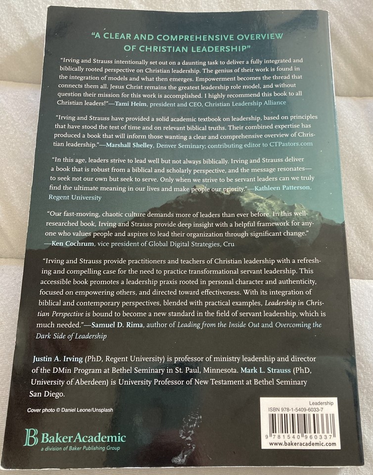 Leadership in Christian Perspective : Biblical Foundations and ...