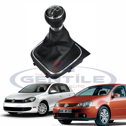 VW GOLF 5 - 6 JETTA Gear Shift Boot + Gear Knob 5 Speeds | eBay