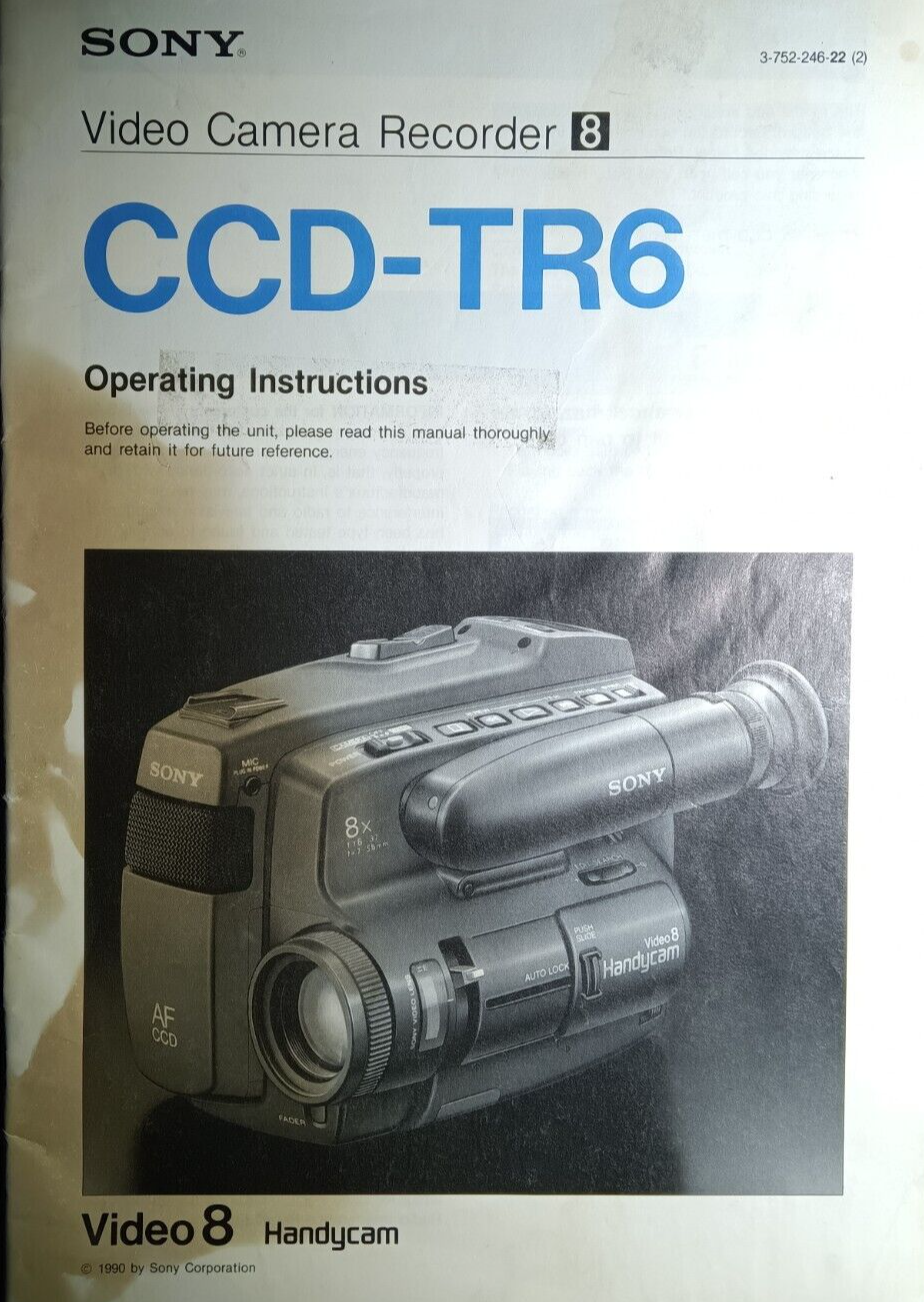 Sony Ccd-tr6 Video8 Handycam Video Camera Camcorder - Not Tested for ...