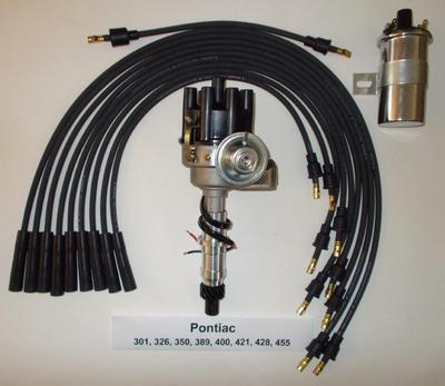 PONTIAC 350-389-400-455 Small BLACK FEMALE HEI Distributor +45K Coil ...