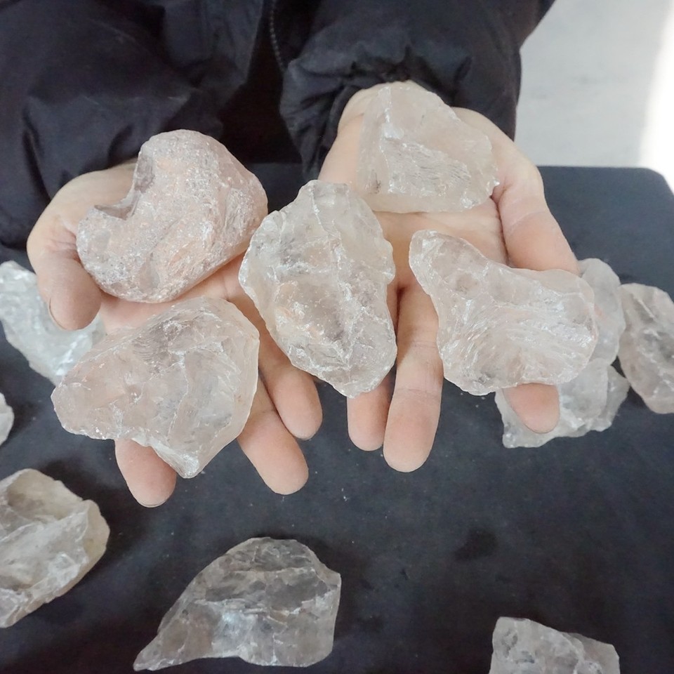 9.2LB 30 Natural Raw Clear White Quartz Crystal Original Mineral Rock ...