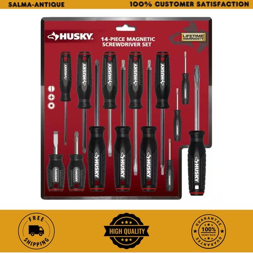 Husky Combination Screwdriver Set w/Magnetic Tip Comfort Grip Handle ...