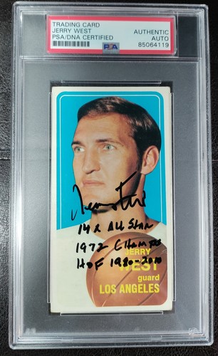 Jerry West Signed 1970-71 Basketball Card #160 PSA Authenticated | eBay