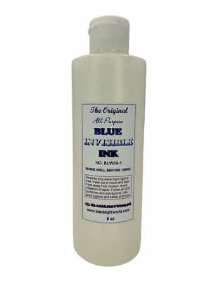 8 oz Bright BLUE UV Black Light Reactive Invisible Ink | eBay