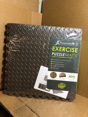 Exercise Puzzle Mat 1/2-in, DARK Brown, 24 Sq Ft - 12 Tiles | eBay