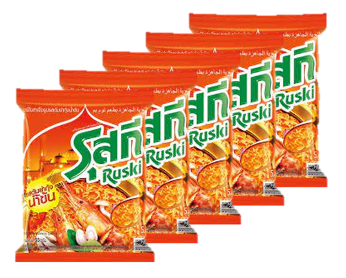 5 PCS RUSKI Instant Noodles Shrimp Creamy Tom Yum Flavour 60g | eBay