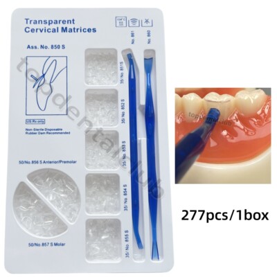 Dental Transparent Cervical Matrices Composite Gingival Retractor Clear ...