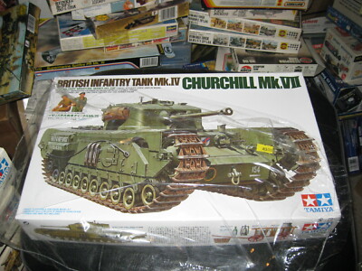 MIB parts sealed Churchill Crocodile w/3 crew, 1 farmer-Tamiya -1/35 ...