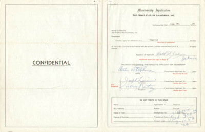 THE RITZ BROTHERS (HARRY RITZ) - PRINTED APPLICATION SIGNED IN INK | eBay