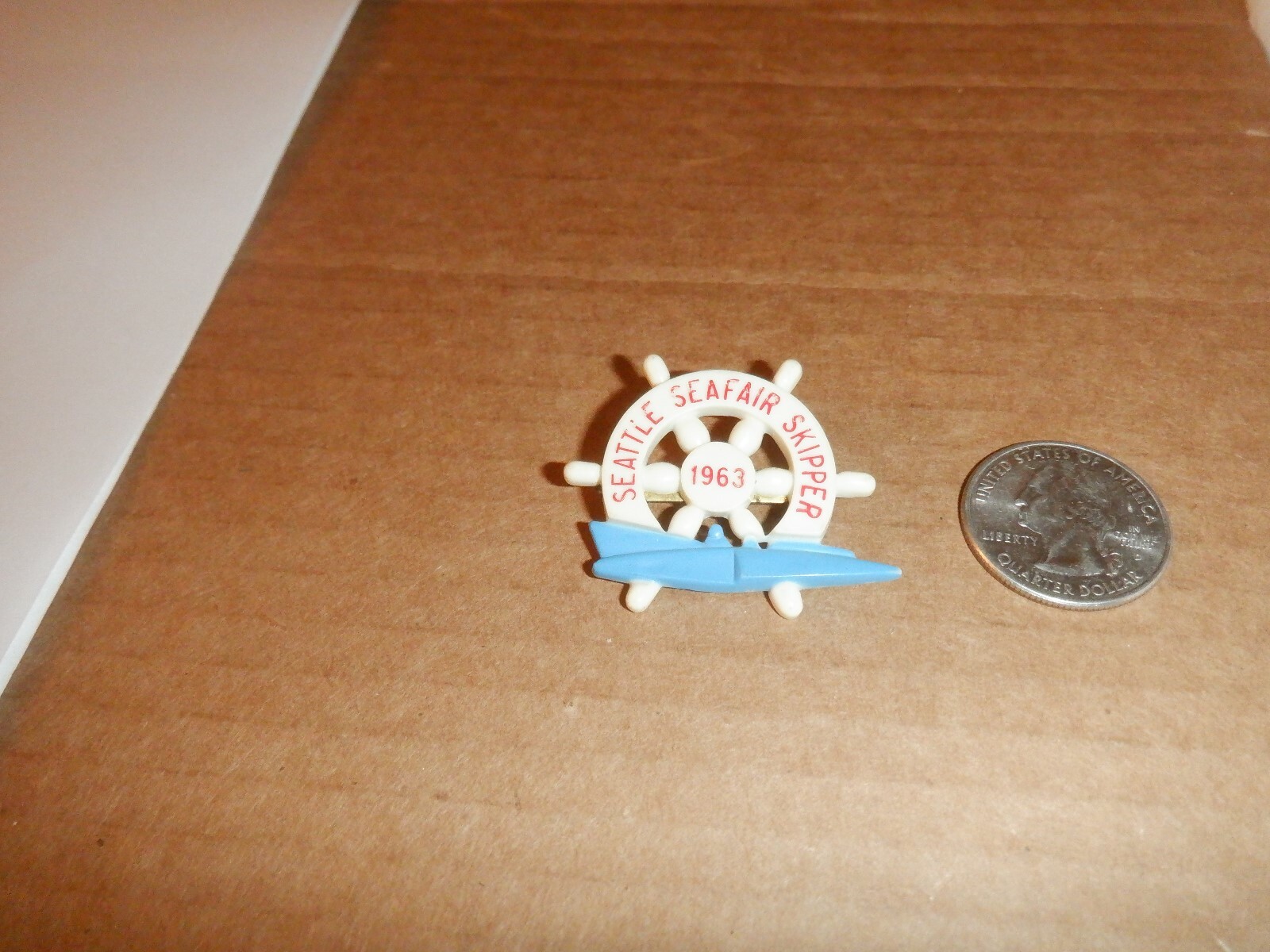 1963 SEATTLE SEAFAIR SKIPPER HYDRO RACING BUTTON PIN HYDROPLANE ...