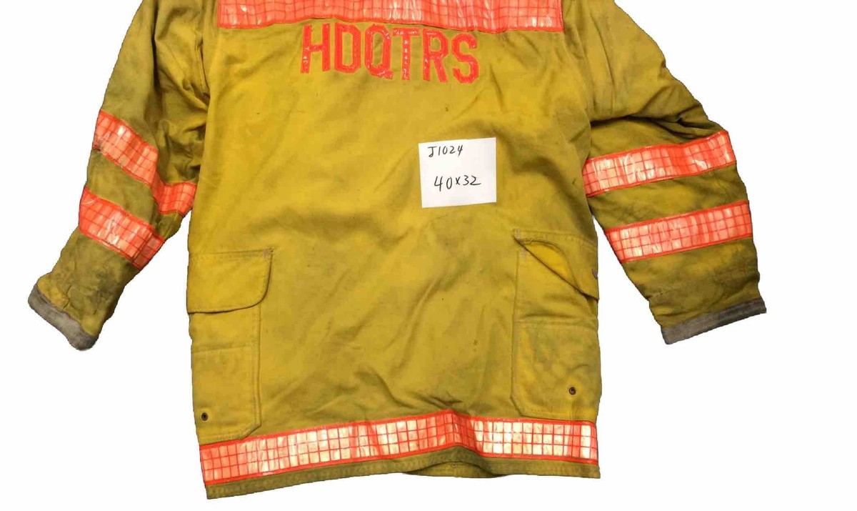 40x32 34L Body Guard Firefighter Turnout Jacket Yellow w 40x32 34L Body Guard Firefighter Turnout Jacket Yellow w