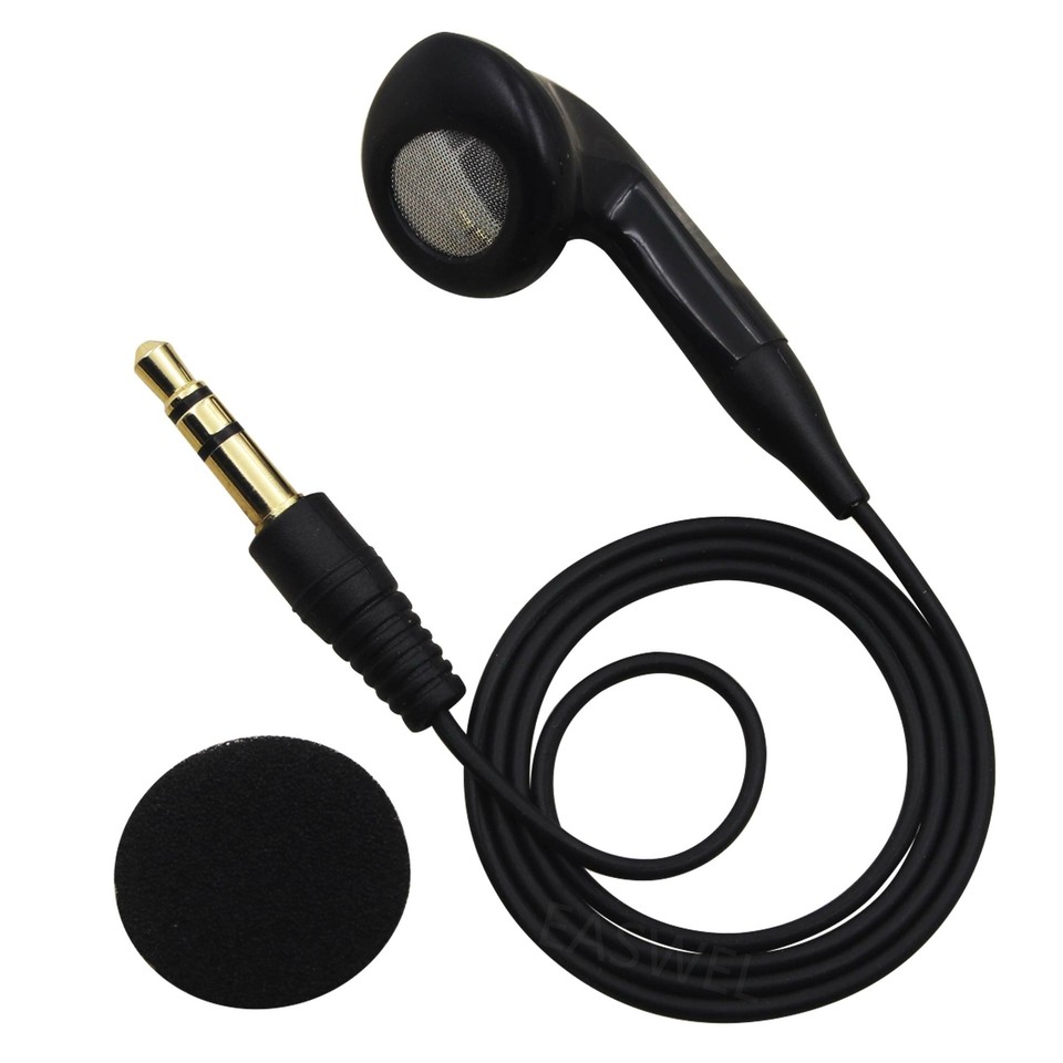 45cm 3.5mm Male AUX Single Mono Wire Earphone In Ear Headphone Headset ...