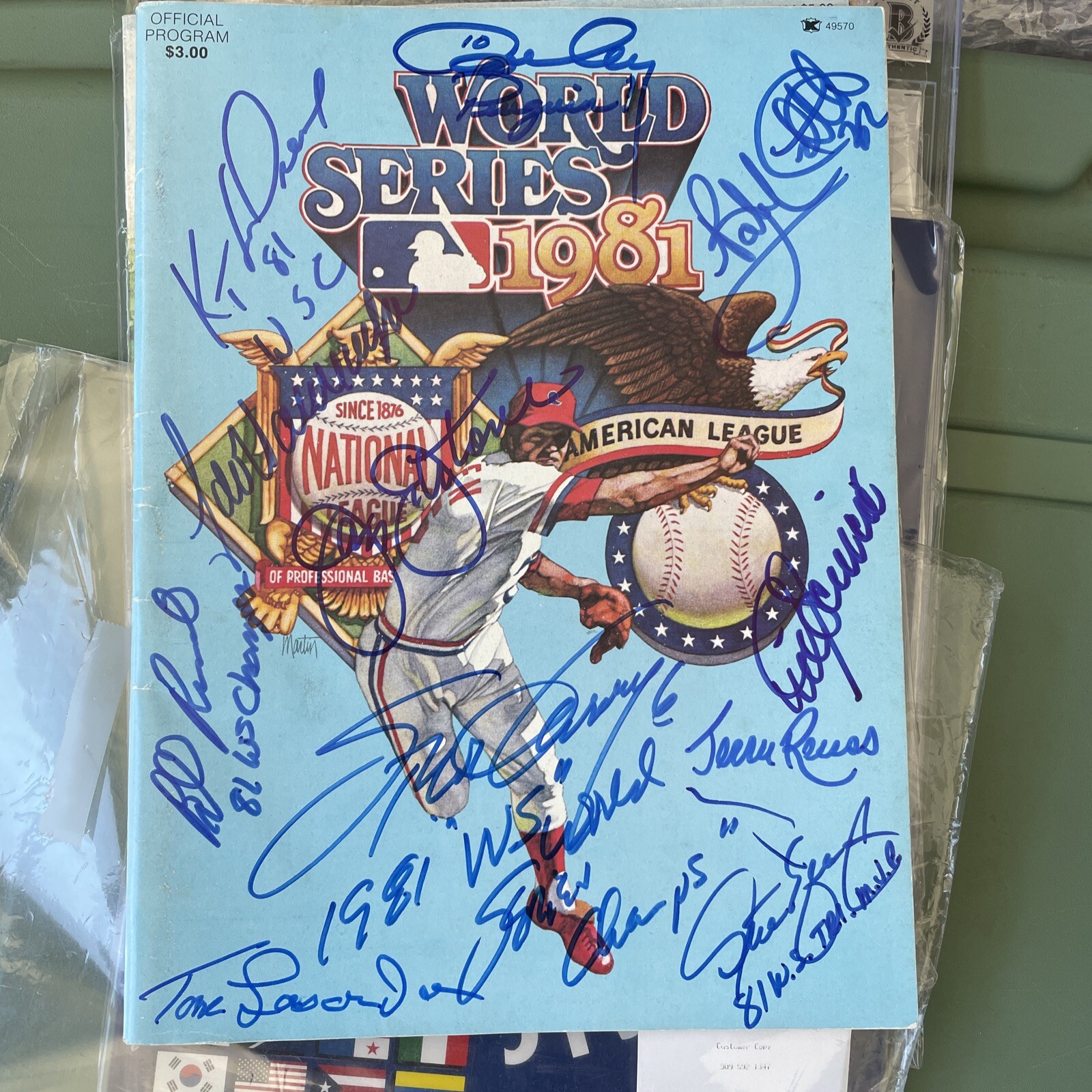 1981 Dodgers Team Signed World Series Program Tommy Lasorda Fernando ...
