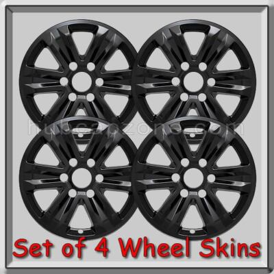 Black Wheel Skins Ford F-150 Truck Hubcaps Black 17" Wheel Covers 2016 ...