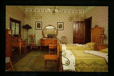 President postcard Warren G Harding home Marion, OH interior chrome ...