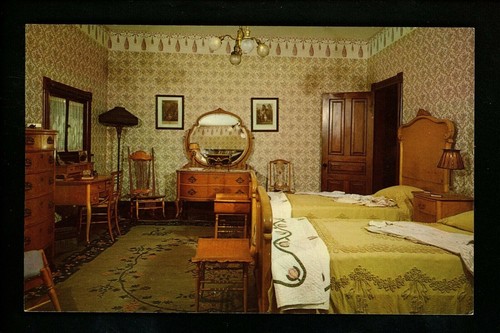 President postcard Warren G Harding home Marion, OH interior chrome ...