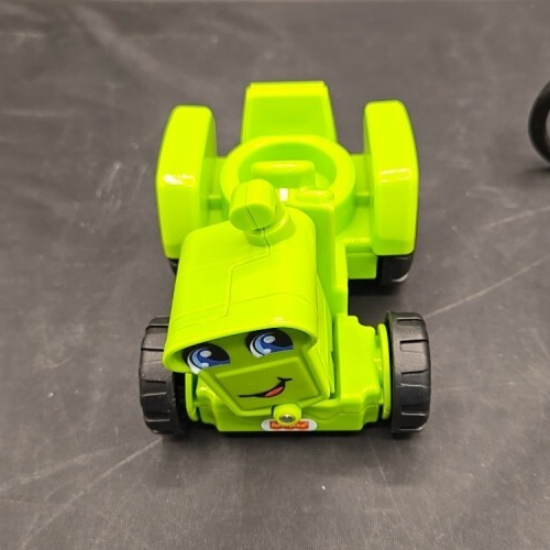 Fisher Price Little People Farm Tractor Mower Green Farming Vehicle ...