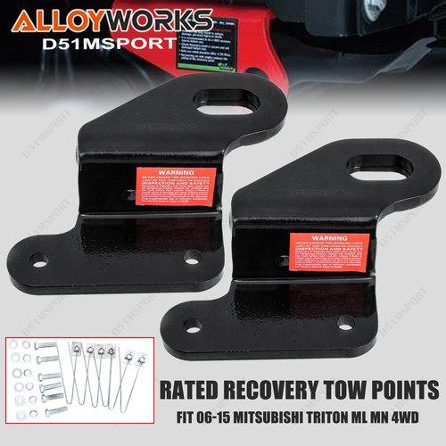 Fit 06-15 Mitsubishi Triton ML MN 4WD Rated Recovery Tow Points Heavy ...
