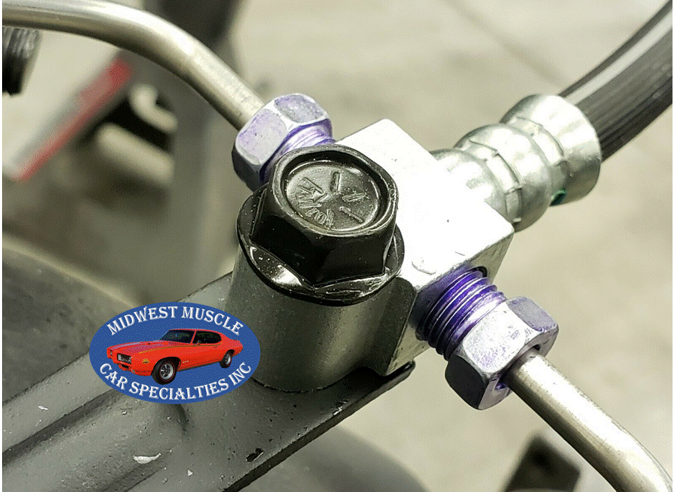 64-72 Rear End Differential Axle Rubber Brake Hose Flex Line Bracket ...