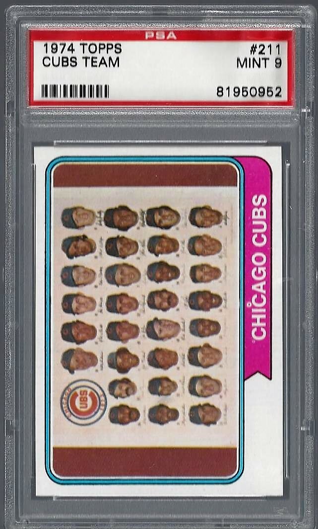 1974 Topps #211 Cubs Team Chicago Cubs Records PSA 9 Mint 81950952 | eBay
