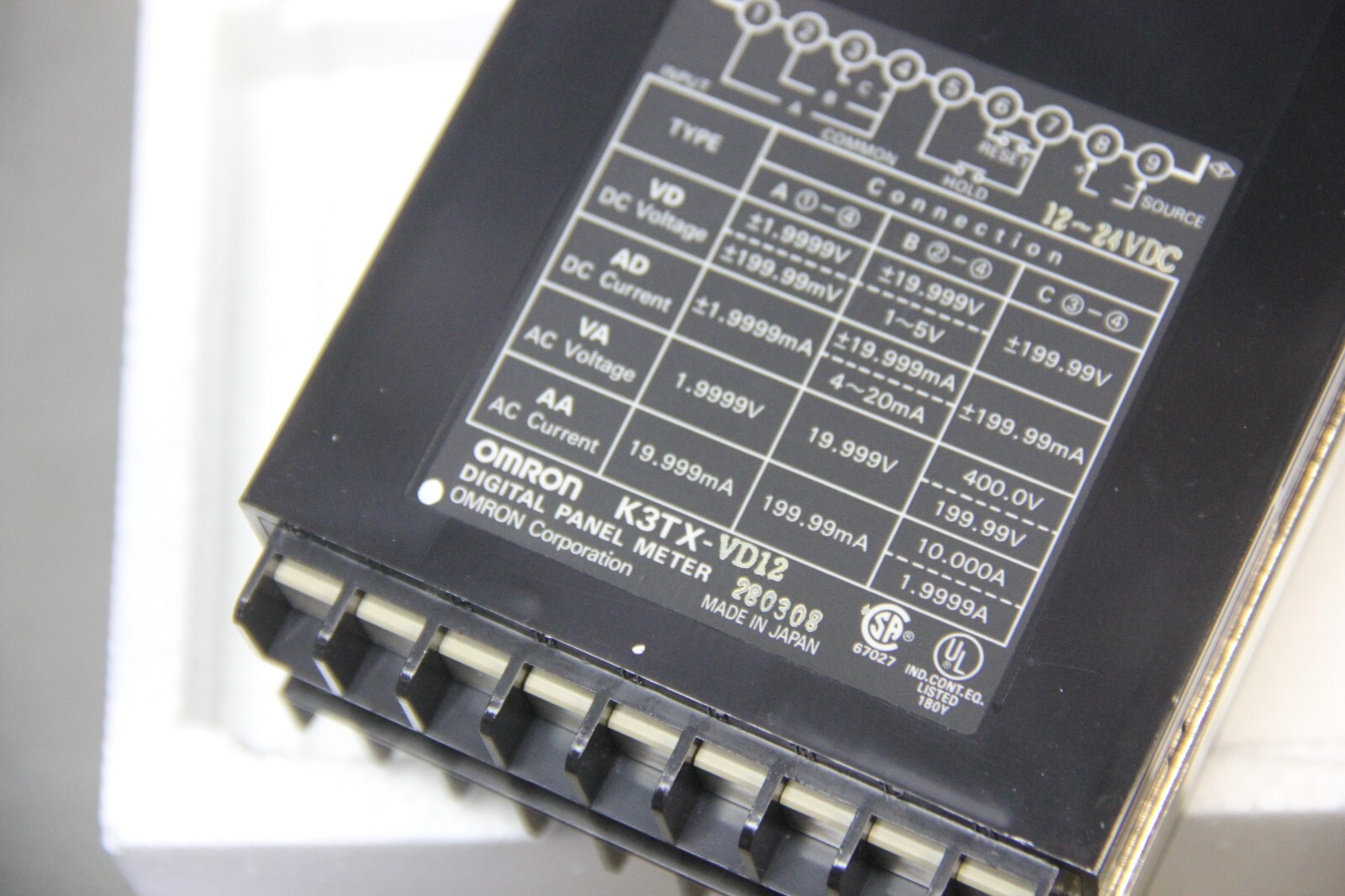 OMRON DIGITAL PANEL METER K3TX-VD12 for sale online | eBay