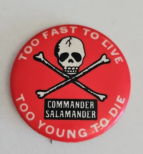 Vintage COMMANDER SALAMANDER pin button new wave punk | eBay