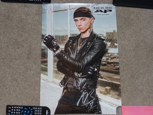 ANDY BLACK SIGNED POSTER BLACK VEIL BRIDES AUTOGRAPHED VANS WARPED TOUR ...