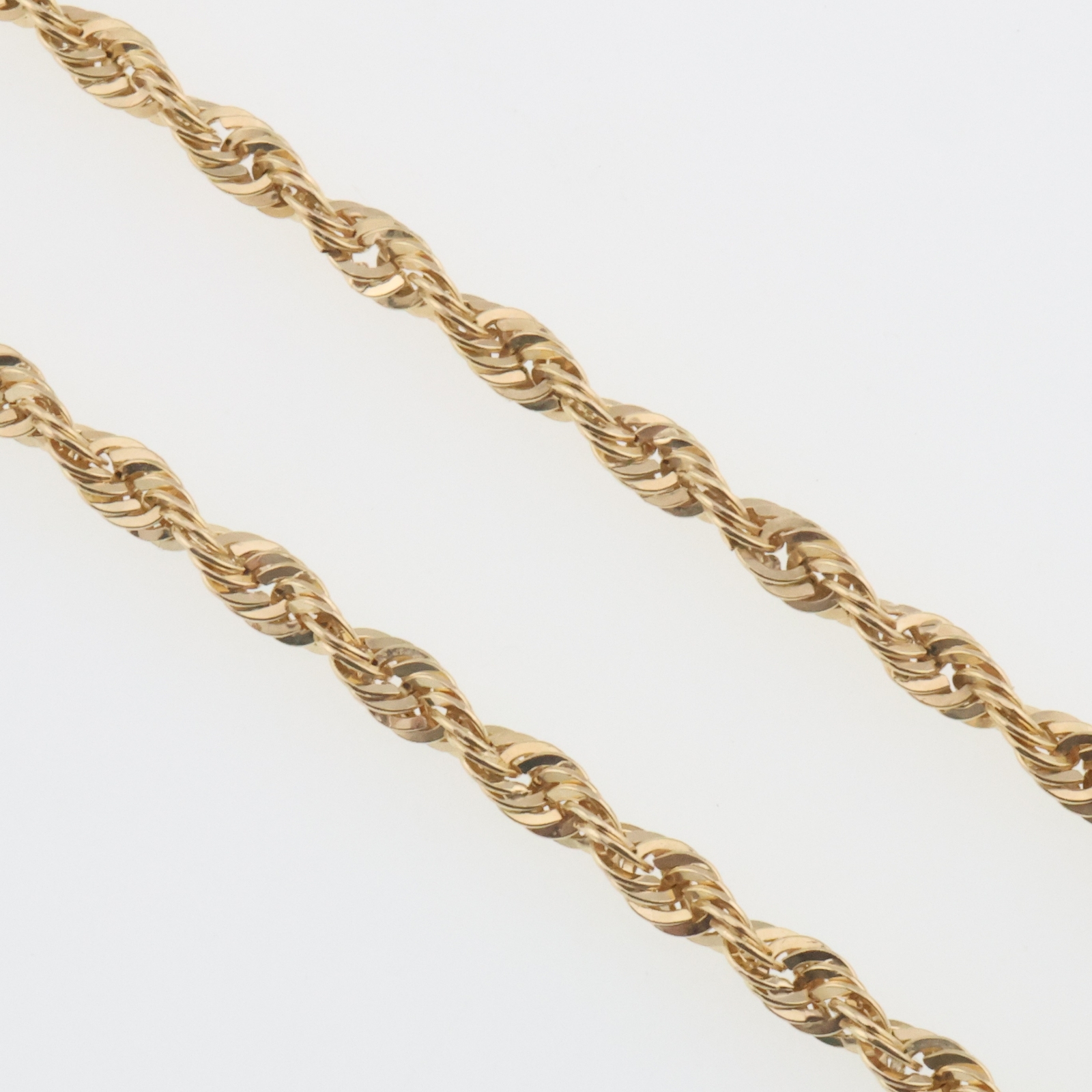 10k Yellow Gold Estate 18" Rope Style Chain/Necklace - Gem