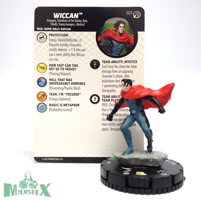 Heroclix Avengers Fantastic Four Empyre set Wiccan #021 Uncommon w/card ...