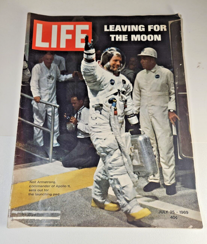 LIFE MAGAZINE JULY 25, 1969 LEAVING FOR THE MOON Neil Armstrong Apollo ...